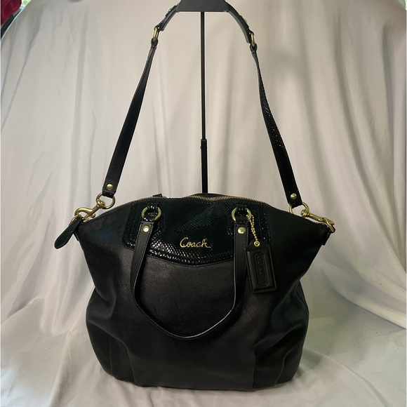 Coach | Bags | Coach Ashley Python Embossed Leather Satchel F23684 ...